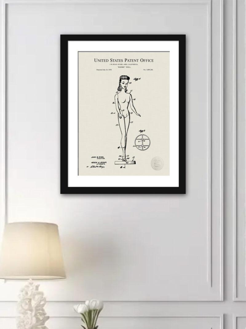 Barbie Doll Design | Print of 1966 Mattel Patent